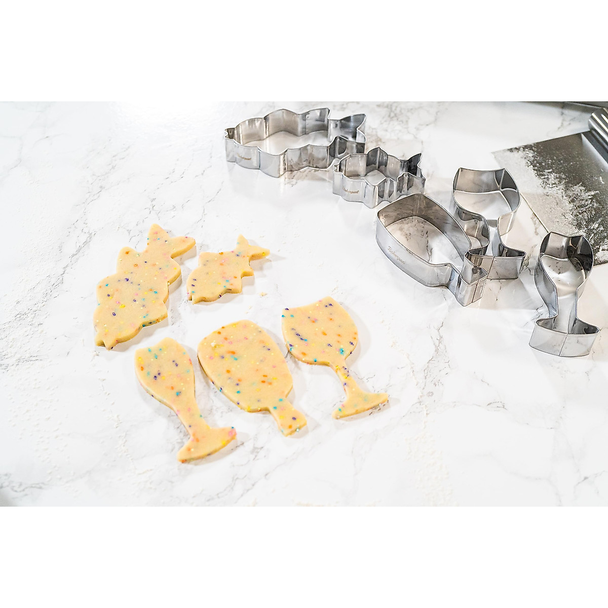 Bakerpan Stainless Steel Fish Cookie Cutter Shapes - Set of 2