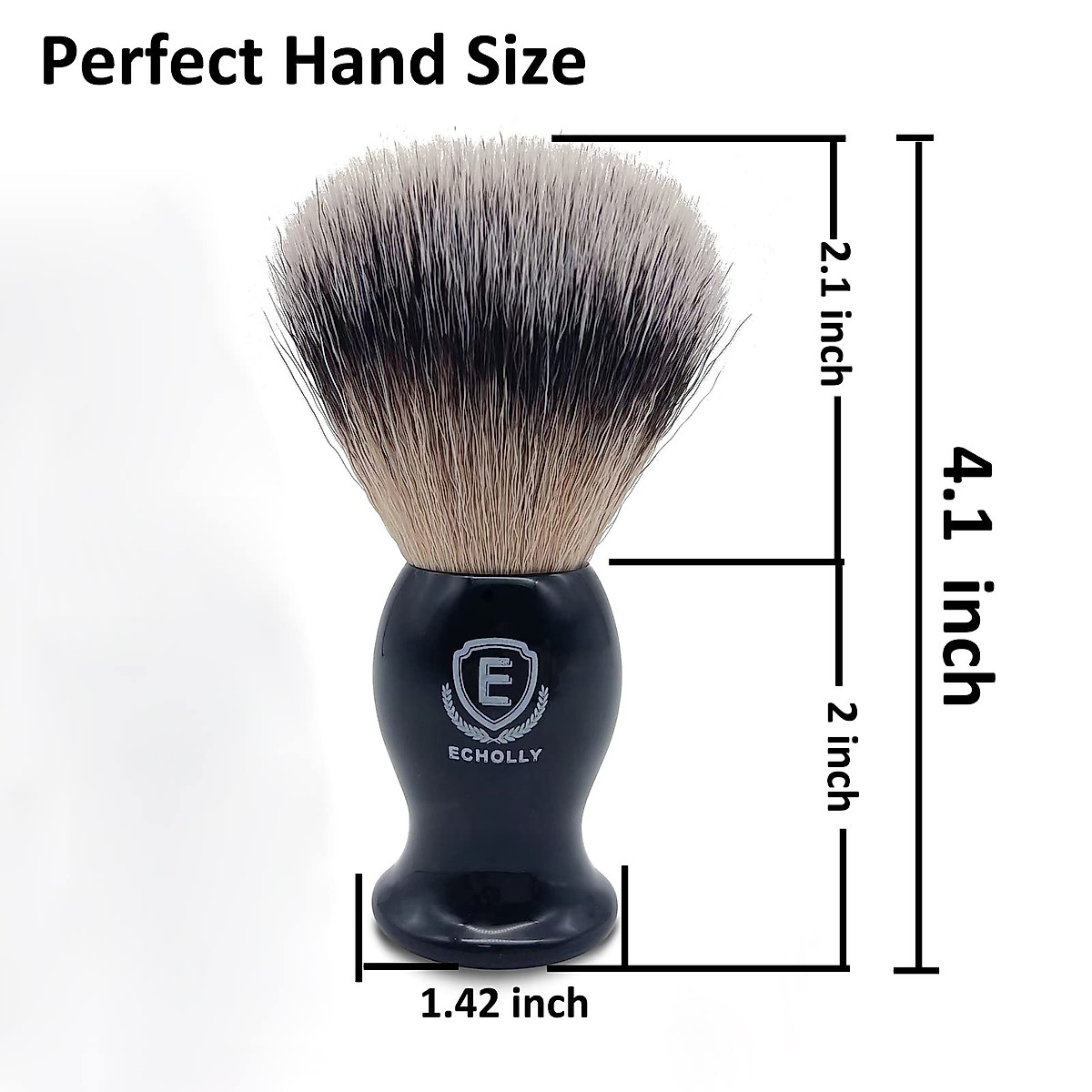Luxury Shaving Brushes For Men by Echolly-Super Strong NO Shedding Bristle Shave Brushes for Men-Smooth Acrylic Handle Legacy Shave Brush-Rich and Fast Lather Shaving Cream Brush Gifts for Fathers Day