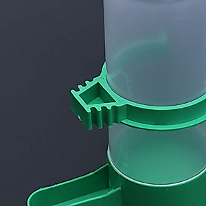 DOITOOL Parakeet Feeder 5PCS Bird Water Feeder- Reusable Bird Water Dispenser for Cage- Small Automatic Bird Feeder for Sparrow Chicken Parrots Quail Budgie Cockatiel Clear Container