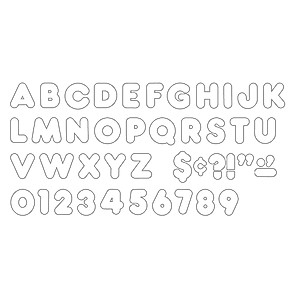 TREND ENTERPRISES, INC. White 4" Casual Uppercase Ready Letters,T-1567
