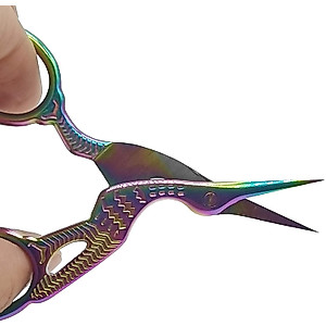 YOOHUA 6PCS Stork Scissors, Crane Design Sewing Scissors Stainless Steel Tip Dressmaker Shears DIY Tools for Embroidery, Craft, Needle Work, Art Work