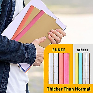 SUNEE 12 Pack Kraft Notebook Journals, Composition Notebooks Bulk, 5.75"x 8.25", 60 Sheet per book with Rainbow Spine, A5 Lined Page, 6 Color, Pastel Notebooks for School, Home&Office,Writing Journal