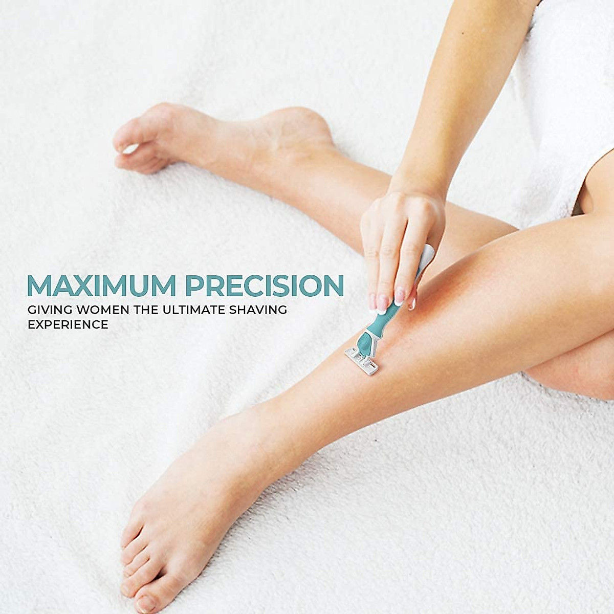 Nylea Razors for Women with Sensitive Skin - FlexShave - Premium Womens Razor for Shaving [6 Blades] Bikini Trimmer, Women's Shaver with Vitamin E and Aloe Vera Lubricating Strip with 3 Refills