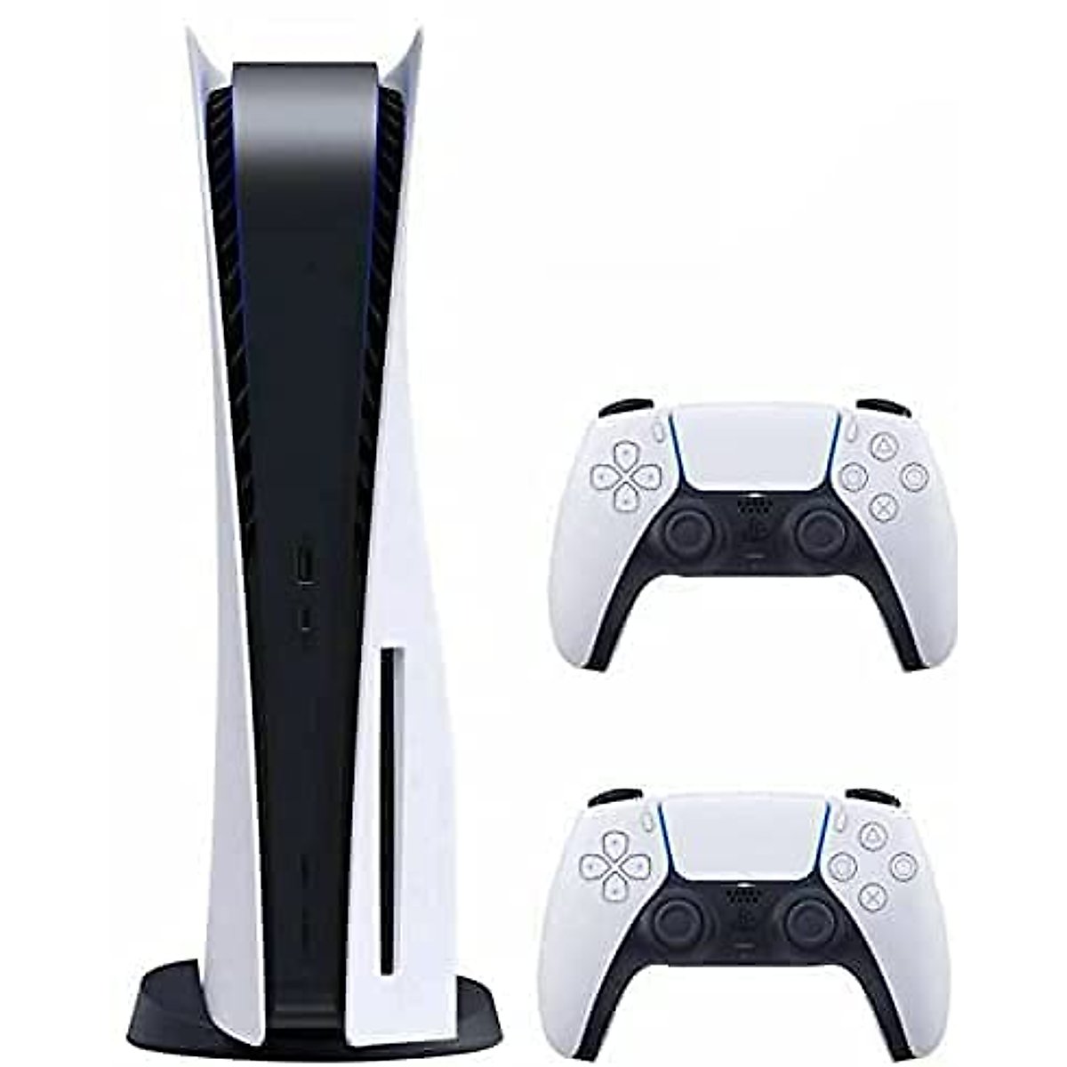 Playstation 5 Disc Version PS5 Console - Additional Controller, 4K-TV Gaming, 16GB GDDR6 RAM, 8K Output, WiFi 6. Ultra-High Speed 825GB SSD - U Deal (Renewed)