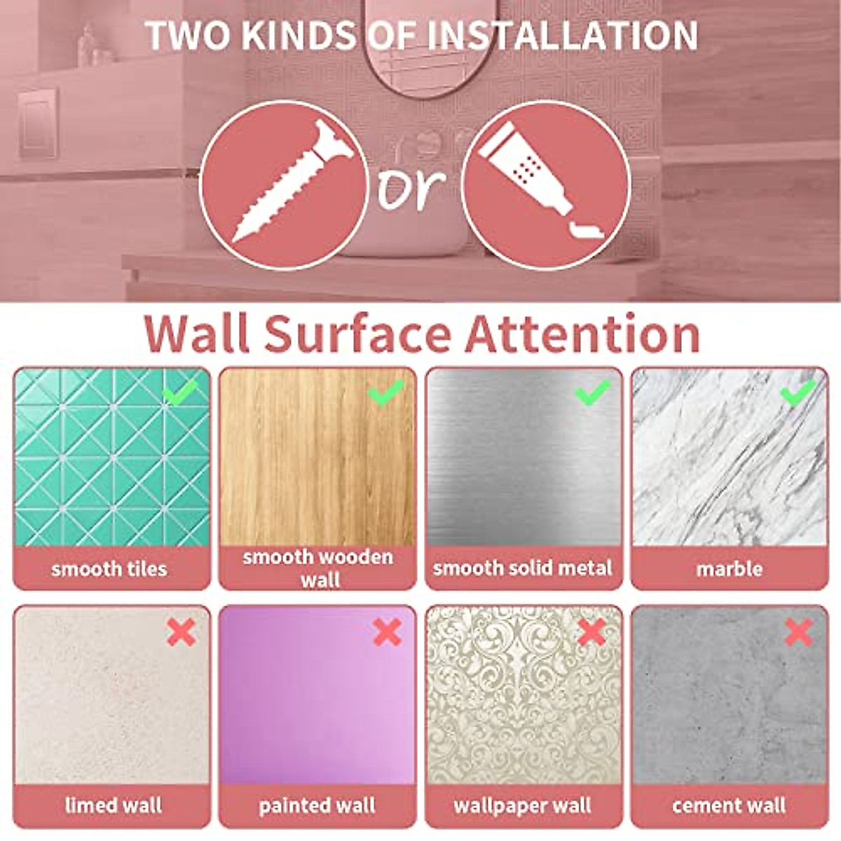 2 Pack Hanging Shower Caddy, No Drilling Shower Organizer Shower Rack, Bathroom Wall Mounted shower shelf ,Large Capacity Rustproof Shower Storage