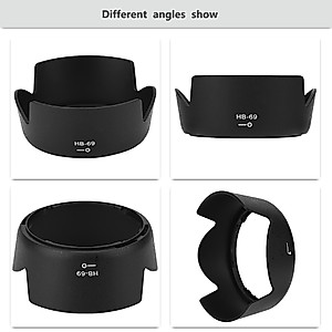 HB-69 Lens Hood Replacement with Lens for Nikon AF-S DX 18-55mm f/3.5-5.6G VR II D3200 D3300 D5200 D5300 Lens