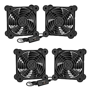 Simple Deluxe Mini Compact USB Fan 40mm x 20mm for VR Gear, Aquarium, Roku, Router, Raspberry Pi, Cosplay, Helmet Cooling Ventilation, 10,000RPM