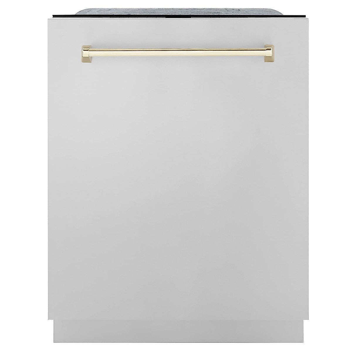ZLINE Autograph Edition 24" 3rd Rack Top Touch Control Tall Tub Dishwasher in Stainless Steel with Gold Handle, 51dBa (DWMTZ-304-24-G)