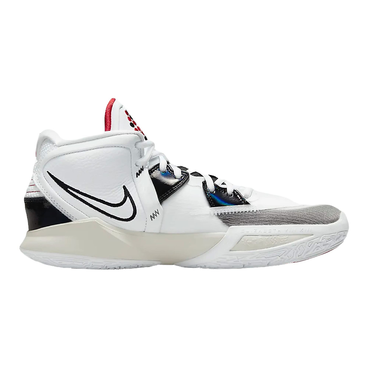 Nike mens Kyrie Infinity Basketball Shoe, White/Black/University Red/Photon Dust, 11