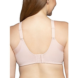 Vanity Fair Women's Full Figure Wireless Bra, Extended Side & Back Smoothing, Lightly Lined Cups up to DDD, Quartz, 44B