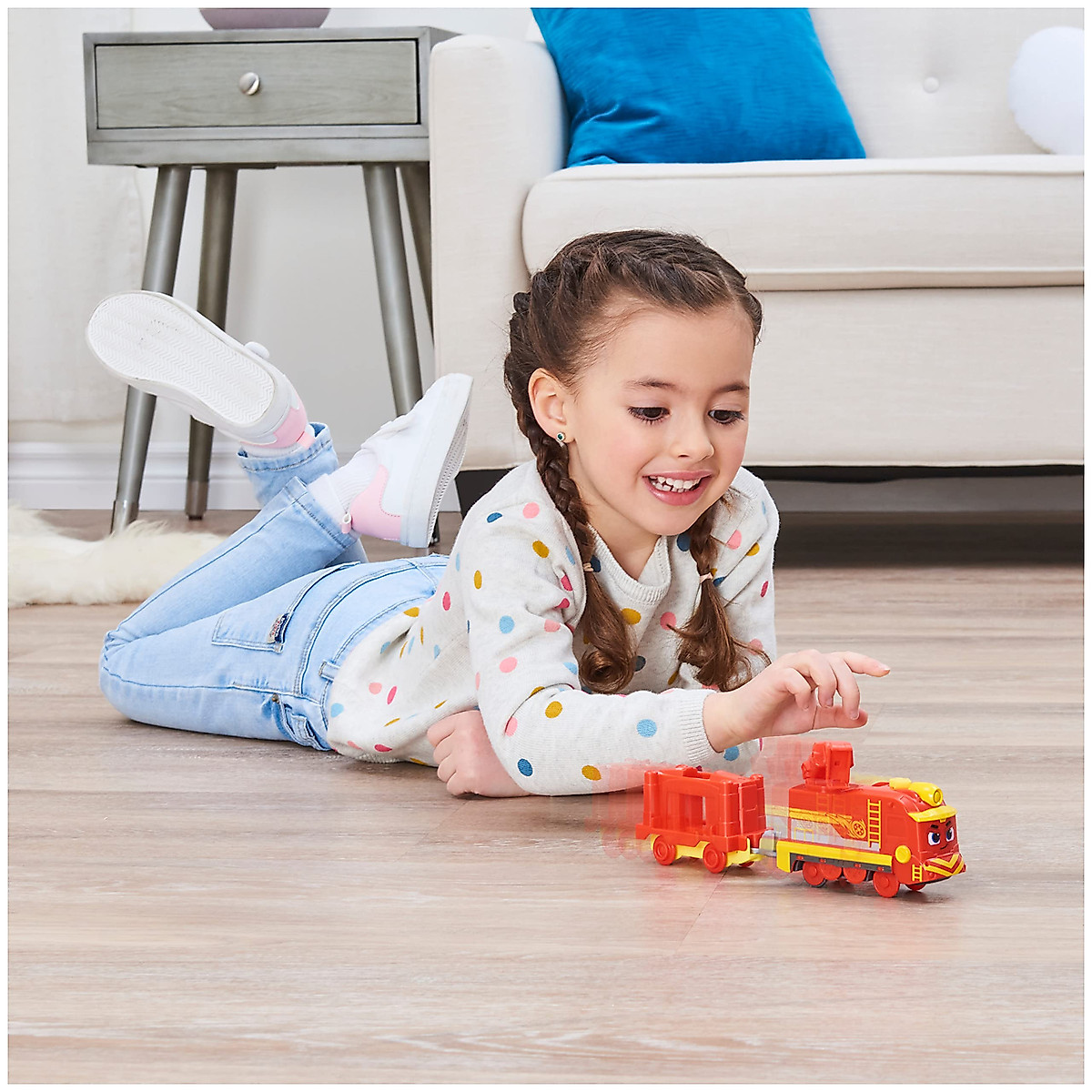 Mighty Express, Freight Nate Motorized Toy Train with Working Tool and Cargo Car, Kids Toys for Ages 3 and up,Multicolor
