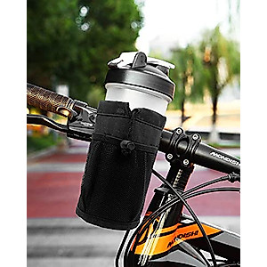 IUKUS Bike Cup Holder, Bike Water Bottle Holder with Alligator Clip, Easy Install & Waterproof Cup Holder for Stroller, Motorcycle, Bicycle, Boat, Scooter, Automotive, ATV/UTV(Black)