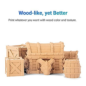 Snapmaker Filament PLA 1.75 mm, PLA Filament Wood Filament for 3D Printers, -0.05mm 1kg (1.65lbs)/Spool, Wood-Like Color