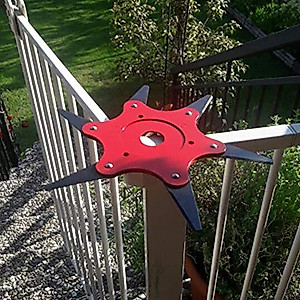 OXT Steel Trimmer Head, Premium 6 Steel Razors Trimmer Head, Upgraded Universal Weed Eater Blades Metal, 65Mn Professional Steel Razor Trimmer Head (Red)