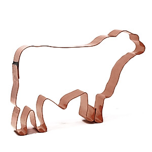 Angus Show Steer Cattle Cookie Cutter 5 X 3.5 inches - Handcrafted Copper Cookie Cutter by The Fussy Pup