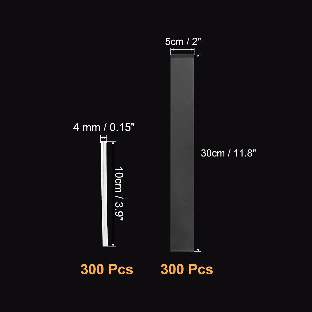 uxcell 300 Pcs Clear Cello Bags, Clear Flat Plastic Cello Treat Bags with Silver Twist Ties Gift Bags Cookie Bags for Christmas Snacks Candy Cookie Gifts