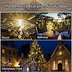 2 Pack Solar String Lights Outdoor, 200 LED Extra-Long 72FT Solar Powered Lights with 8 Lighting Modes, Waterproof Outdoor Lighting Decoration for Garden, Patio, Balcony, Xmas, Wedding, Party