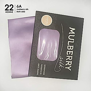 Cognatio 22 Momme 100% Pure Silk Pillowcase for Hair and Skin, Both Sides Grade 6A Mulberry Silk Pillow Case with Hidden Zipper, 1 Pack (Lavender, King 20x36 inches)