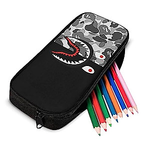 Ceosmch 3PCS Shark Kids Adjustable Shoulder Straps Backpack,Large Capacity School Bag,Camo Travel laptop Backpack,Durable Lunch Box,Ideal for Fans Gifts Style1