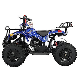X-PRO Eagle 40cc ATV 4 Wheelers 40cc ATV Quads Quad with 6” Tires (Spider Blue)