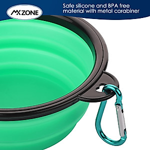 Collapsible Dog Bowls, 3 Pack Collapsable Doggy Water Bowl for Cats Dogs, Portable Travel Dog Feeding Watering Dish for Pet Camping Walking with 2 Carabiners