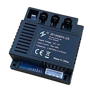 2.4G Bluetooth Remote Control and JR1958RX-2S Receiver Kit Kids Powered Ride On Car,Controller Control Box Accessories for Children Electric Ride On Car Replacement Parts