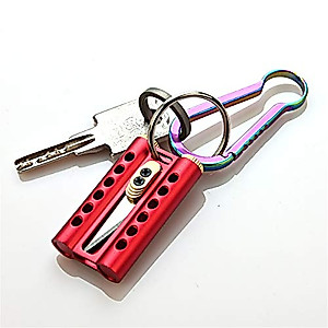 SZHOWORLD Creative Design Aluminium Mini Knife - Portable Pocket Knife, Compact Sharp Box Cutter with Carbon Steel, Closed Length 1.96inch (Red)