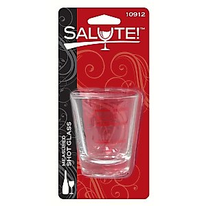 Salute! Measured Round 1.5 oz Clear Shot Glass, Single