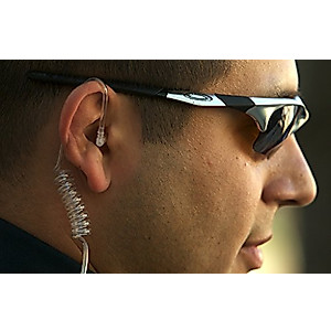 TOMSENN 2-Pin Covert Acoustic Tube Walkie Talkie Earpiece – Two Way Radio Earpiece with a PTT Mic - Compatible with Walkie Talkie Headset Brands (Kenwood, Puxing, Wouxun) – Pack of 2