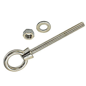 3/8 Inch x 4 Inch Stainless Steel Marine Shoulder Eye Bolt Fully Capacity 1,000 Pounds