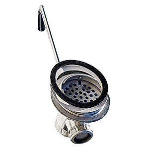 STEADYKLEEN - 3.5-inch Sink Drain Waste Drain Valve with Twist Handle, Fits Commercial Sink Style Drains, Controls Sink Drain Stopper, Must-Have Sink Repair Kit - Reducer not included