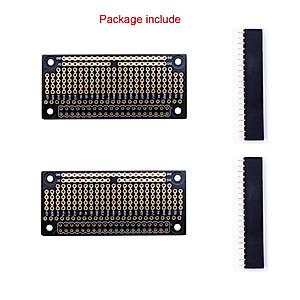 Treedix 2pcs GPIO Protoboard Breadboard HAT with Female Pin Connector PCB Prototyping Board Pi Zero Board Compatible with Raspberry Pi Zero(unwelding