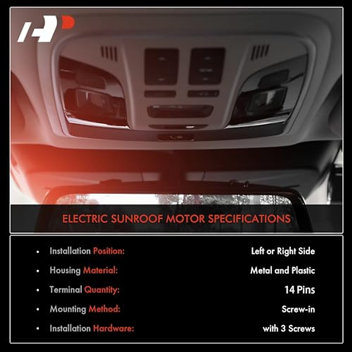 A-Premium Sunroof Moon Roof Motor Compatible with Ford Explorer 2011-2017 Sport Utility BB5Z15790A Left or Right