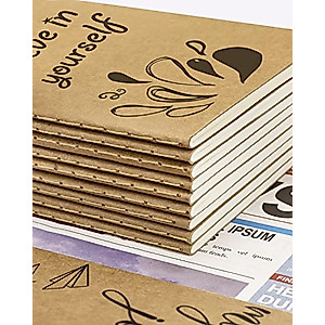 Dynta Motivational Notebooks Small Journals Bulk for Kids 18 Pack With Inspirational Covers Cute Notebooks for Teen Adult Teacher Student, 60 Lined Pages Each, A6(4 x 5.75 In)