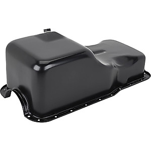 Speedway Motors 1962-1982 Small Block Ford 221-260-289-302 Oil Pan, Front Sump, Black, Stock Capacity, Heavy Stamped Steel, Fits Trucks and Vans, Not for 4x4 Trucks