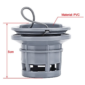 Acouto Boat Air Valve PVC Inflatable Boat Air Valve Replacement Air Gas Valve Pontoon Boat Inflation Valve Replacement Gray for Inflatable Boat Dinghy Kayak Canoe
