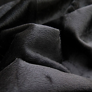 Faux Fake Fur Solid Velboa Black 60 Inch Fabric by the Yard (F.E.