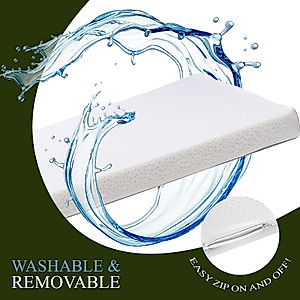 Modera Baby Crib Topper | Organic Cotton Mattress Pad for Standard Baby Crib & Toddler Bed with Washable Waterproof Protector Cover, Soft Ventilated Foam Padding & Nonslip Gripped Bottom | 52”x27”x2”