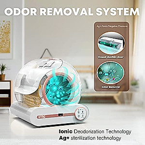 Freefa 2023 Automatic Self Cleaning Cat Litter Box, 65L+9L Large Capacity Smart Cat Litter Box, Automatic Cat Litter Box, Electric Litter Box for Multiple Cats, No Scoop, App Control