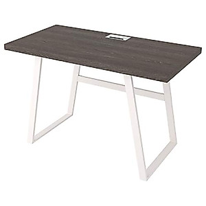 Signature Design by Ashley Dorrinson Modern Farmhouse 47" Home Office Writing Desk, Gray & White