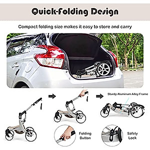 BABY JOY 2-in-1 High Landscape Baby Stroller, Reversible Bassinet Reclining Stroller, Foldable Push Chair w/Adjustable Canopy, Storage Bag, Foot Cover, Rain Cover & Net, Aluminum Alloy Frame (Beige)