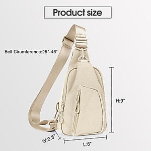 ASLABCREW Daily Sling Bag, Crossbody Daypack Chest Bag with Adjustable Straps Lightweight Small Backpack