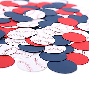 180pc Baseball Confetti for Party - Table Decoration, Sports Themed Birthday Decor for Baby Shower, Photo Booth Props (Baseball Confetti)