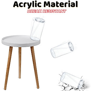 16 Oz Acrylic Plastic Can Tumbler, 6 Pack Plastic Clear Cup Beer Can, Plastic Mason Jar with Clear Lid