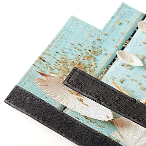 Refrigerator Door Handle Covers Set of 2 Summer Beach Wood Texture Washable Fridge Dishwasher Mocrowave Oven Door Decor Protector Handle Cover Keep Your Kitchen Appliance Clean from Food Stains