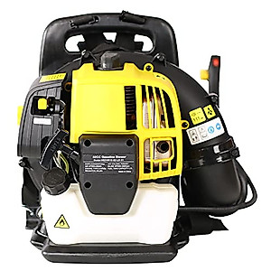 52CC 2 Stroke Backpack Gas Powered 530CFM 248MPH Leaf Blower Grass Lawn Blower Air Cooling Commercial 2 Stroke 52cc Gas Powered Leaf Blower Gasoline Backpack Grass Blower with Harness Air-Cooled