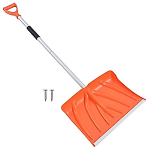 plplaaoo Snow Shovel,Detachable Emergency Snow Shovel for Car,Large Capacity D Shaped Handle Aluminum Alloy Plastic Material Compact Portable Snow Shovel,for Car, Snowmobiles,Garden,Beach