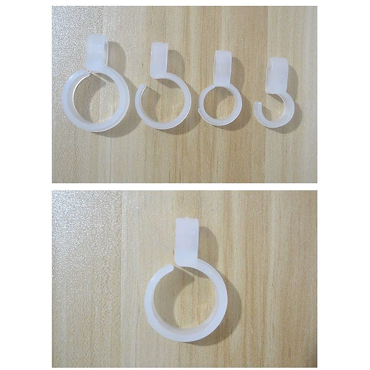 20pcs Windproof Hook Round Hanging Hook Hanger Clothes Buckle Hook Non-Slip Clothes Hanger Buckle Clips(White)