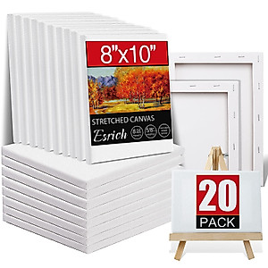 20 Pack Canvases for Painting with 8x10", Painting Canvas for Oil & Acrylic Paint.