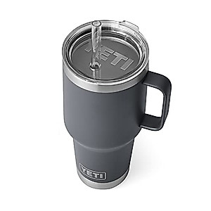 YETI Rambler 35 oz Straw Mug, Vacuum Insulated, Stainless Steel, Charcoal